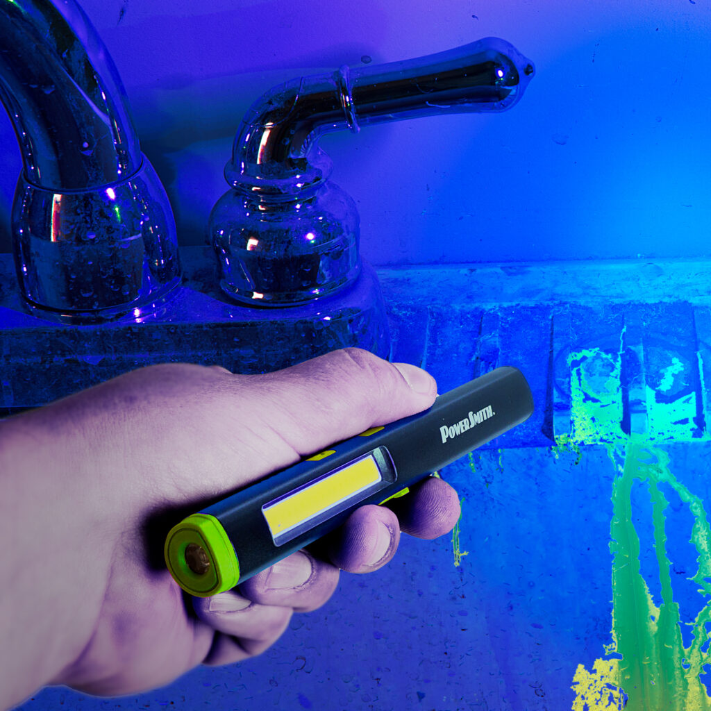 RECHARGEABLE LED INSPECTION PEN LIGHT WITH UV AND LASER - PowerSmith